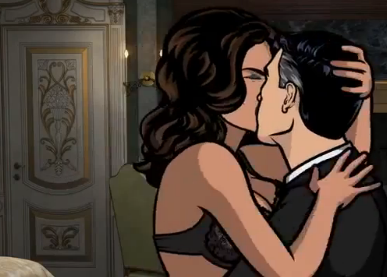 Image Lana And Archer Kissing Png Archer Wiki Fandom Powered By Wikia