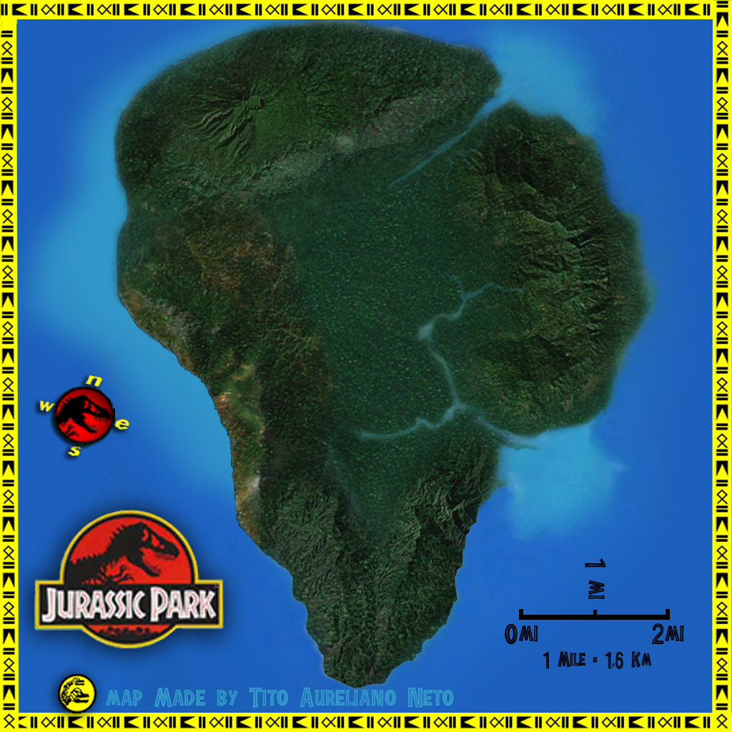 High Resolution Isla Nublar Map By Teslarex Jurassic