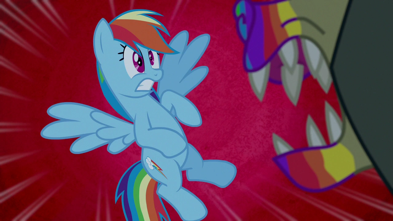 Rainbow Dash Running Scared Image - Rainbow Dash scared of Big Mac and Granny Smith ...