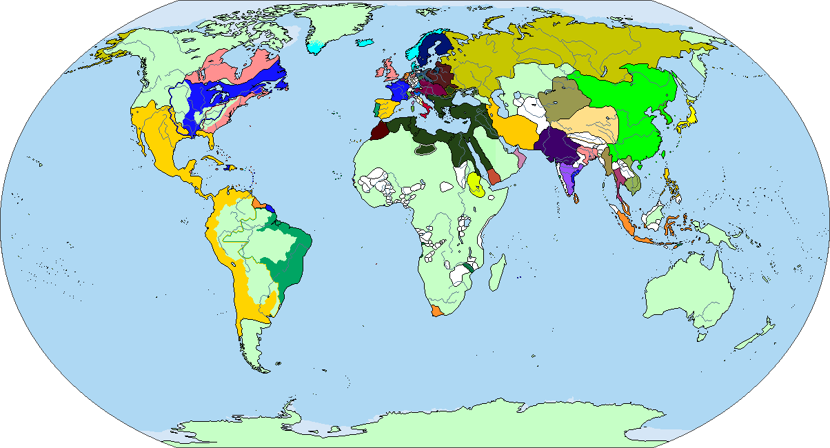 Image - World map 1750.png | Novelas | Fandom powered by Wikia