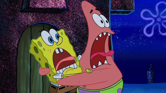 Image Spongebob And Patrick Are Screaming Of Terror Png The Parody