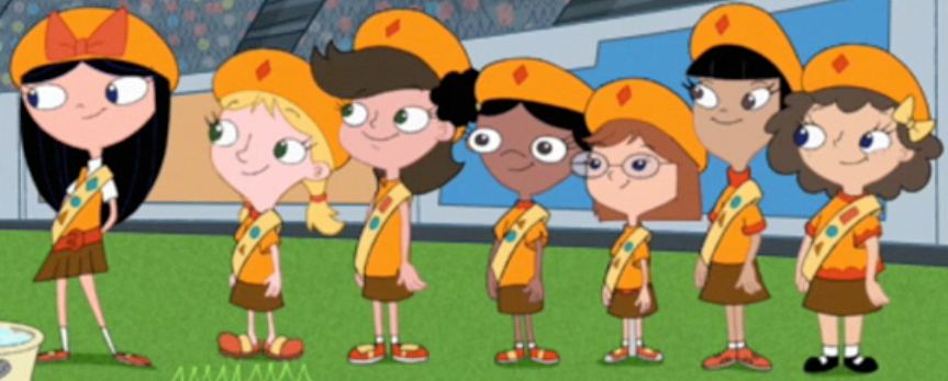 Image Fireside Girls Lined Up Phineas And Ferb Wiki Fandom Powered By Wikia
