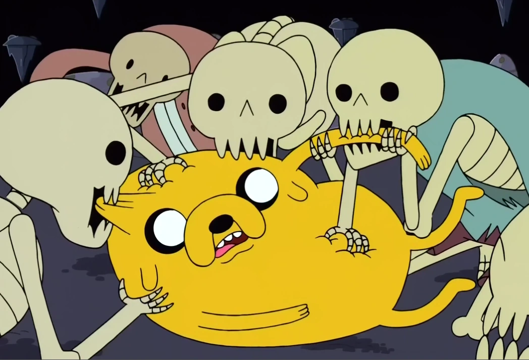 Image - S2e17 skeletons biting jake.png | Adventure Time Wiki | FANDOM ...