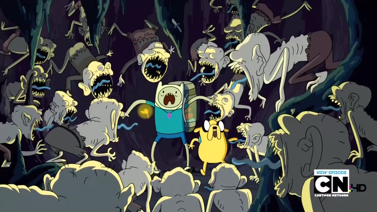 Image - S2e9 finn and jake attacked by chud.png | Adventure Time Wiki ...