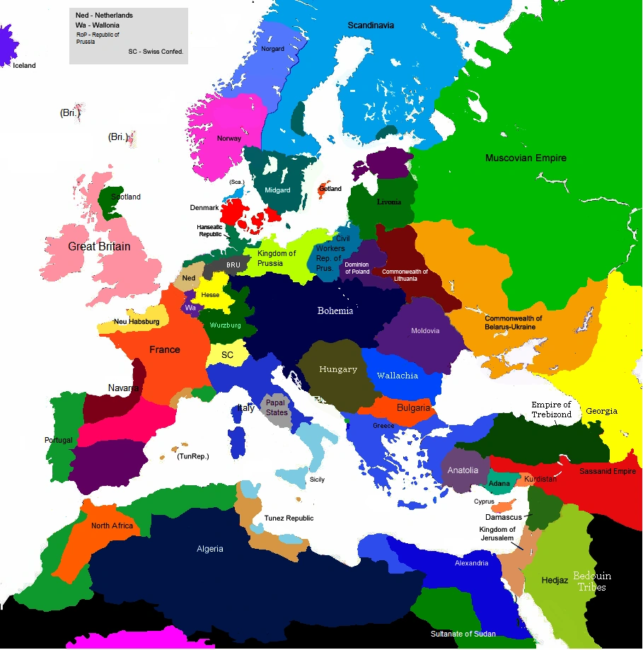Europe 1430, 1709-1739 (Map Game) | Alternative History | Fandom ...