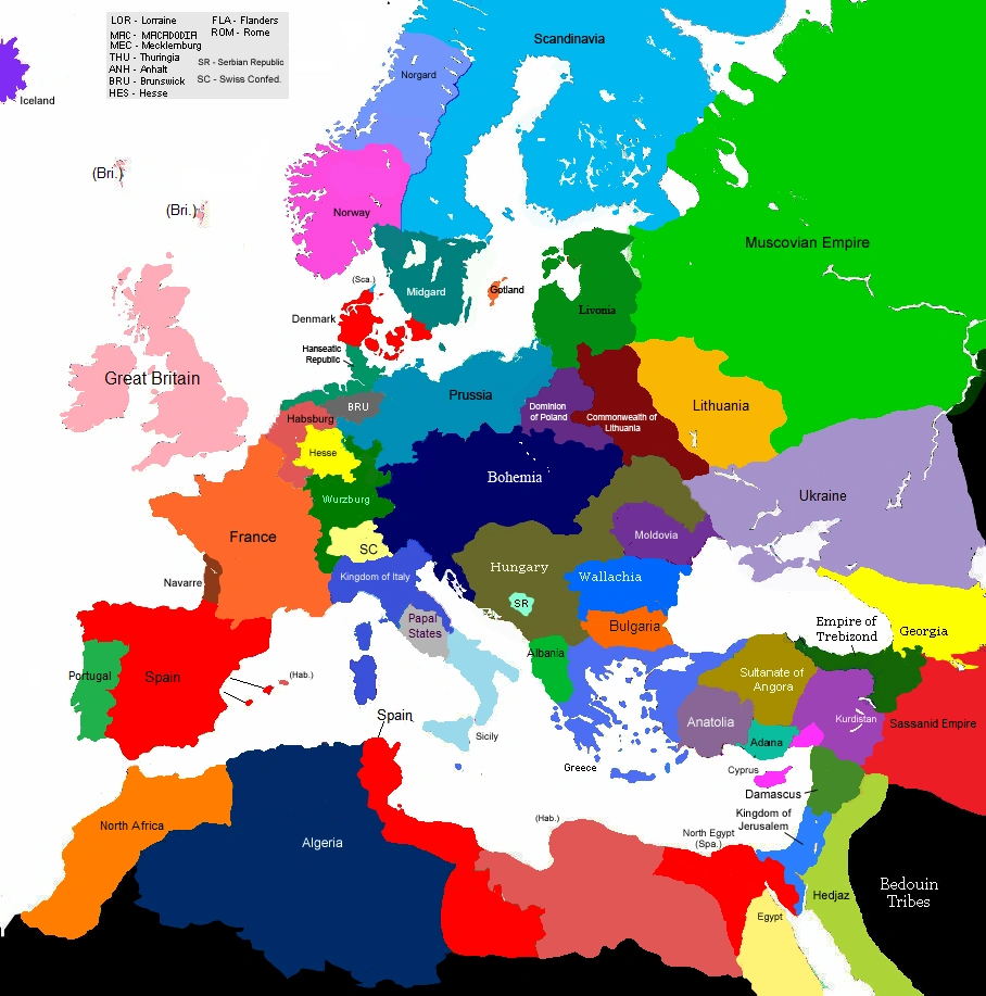 Europe 1430, 1616-1646 (Map Game) | Alternative History | Fandom ...