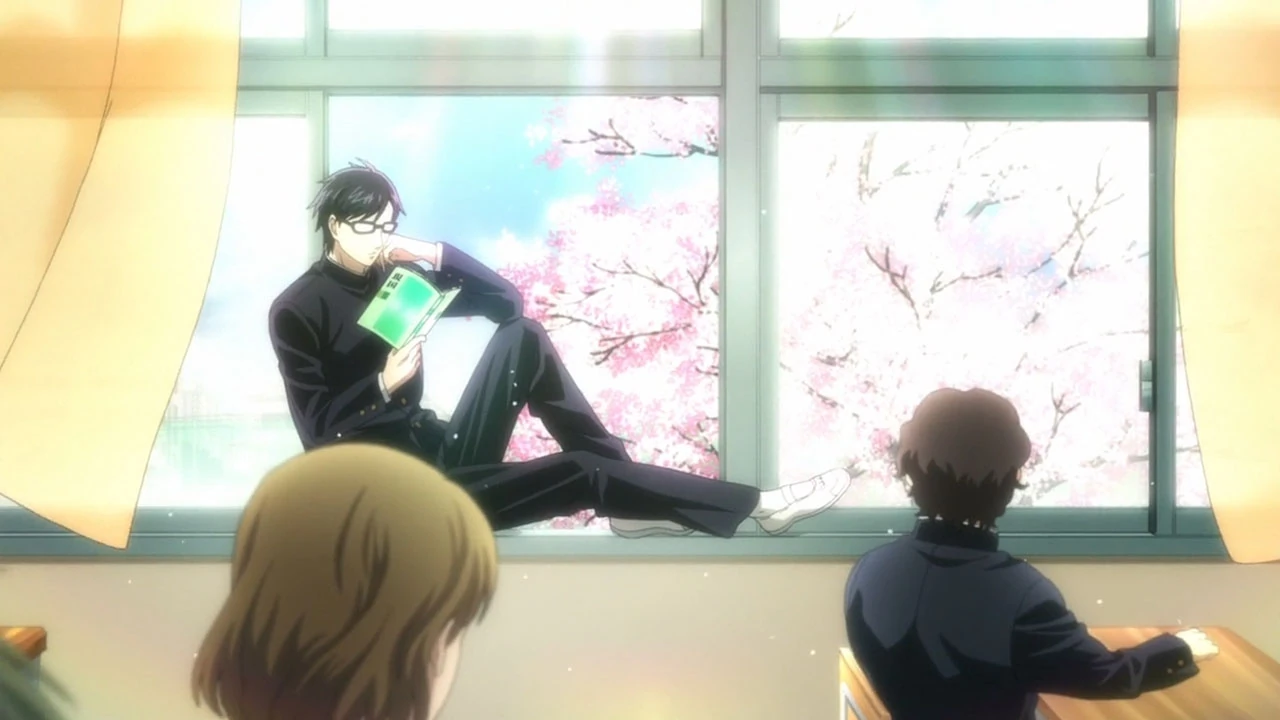 Image - Sakamoto's Window Scene (Sakamoto Desu ga Ep 1).jpg | AnimeVice ...