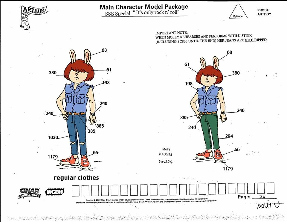 Image - Molly Modelsheet.JPG | Arthur Wiki | Fandom powered by Wikia