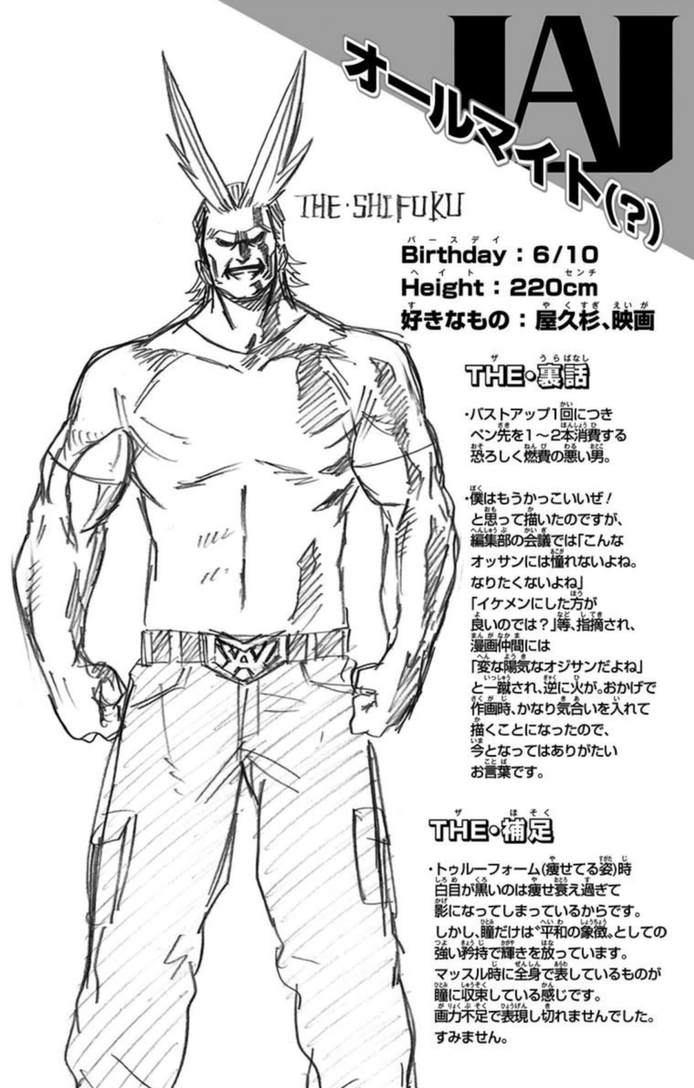 Image All Might Volume 1 Profilepng Boku No Hero Academia Wiki Fandom Powered By Wikia