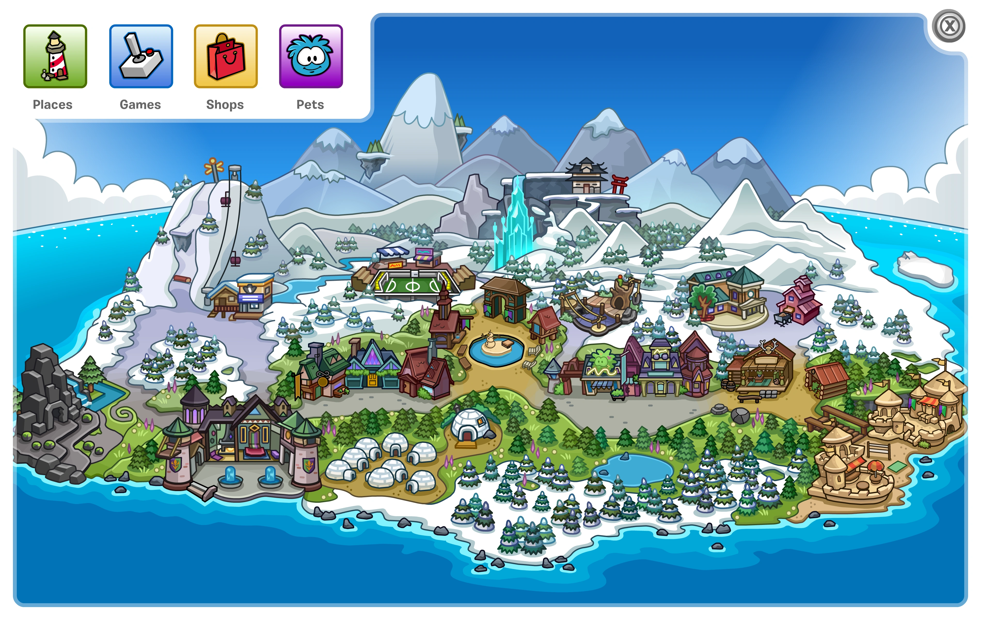 Image - Frozen Party Map.PNG | Club Penguin Wiki | FANDOM powered by Wikia