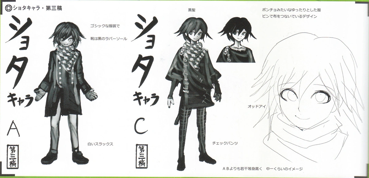 Image - Art Book Scan Danganronpa V3 Character Designs Betas Kokichi ...