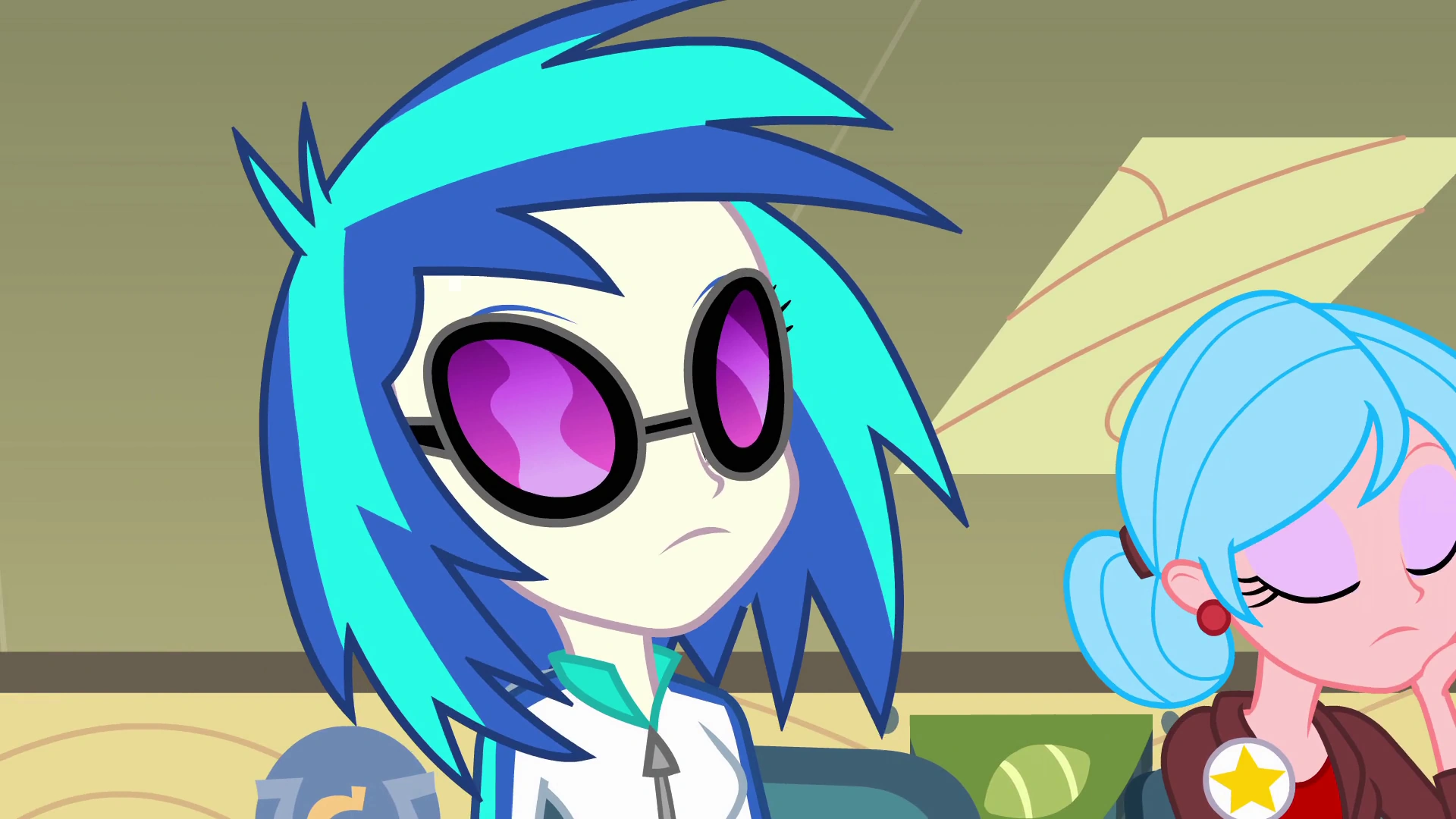Image - DJ Pon-3 in the cafeteria EG.png | My Little Pony Equestria ...
