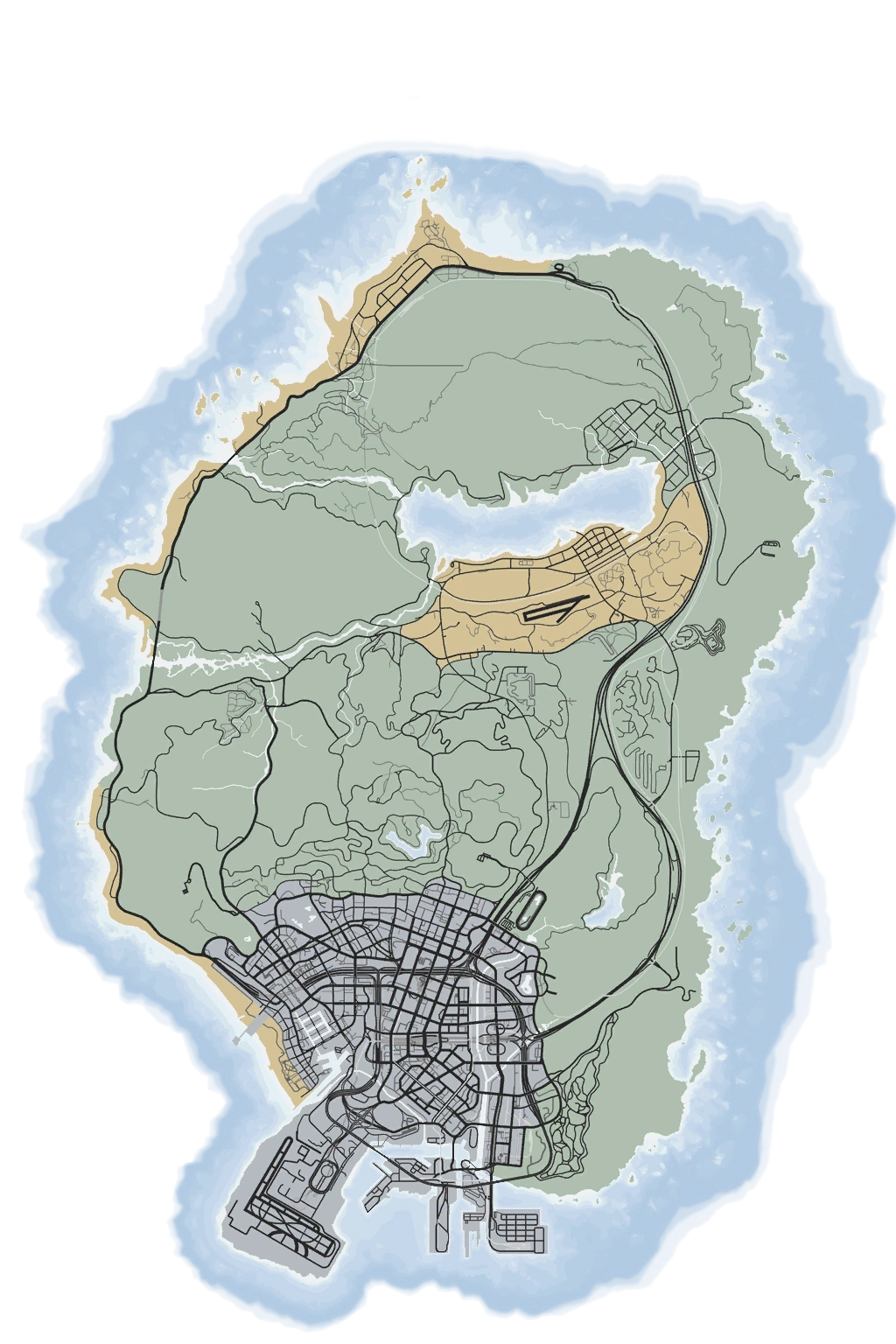 Archivo:Mapa transparent GTA V.png | Grand Theft Encyclopedia | Fandom ...