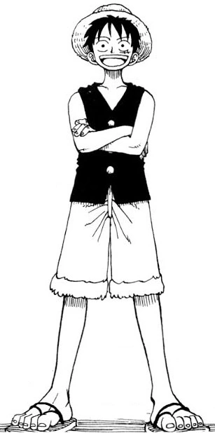 Image - Luffy Manga Pre Timeskip Infobox.png | Fairy One Piece Tail ...