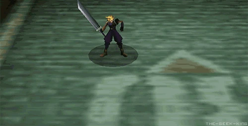 Image - FF7 Cloud Victory Pose.gif | Final Fantasy Wiki | FANDOM ...