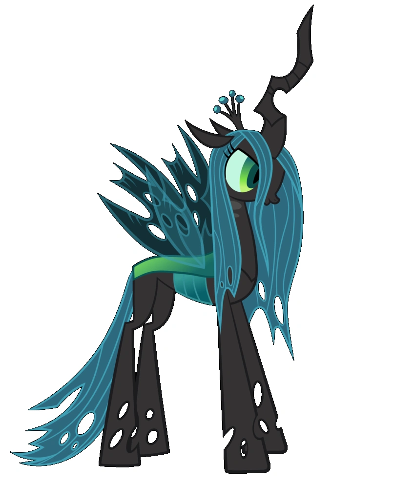 Queen chrysalis and fluffle puff coloring pages