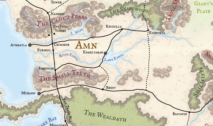 Image - Amn map.jpg | Forgotten Realms Wiki | FANDOM powered by Wikia