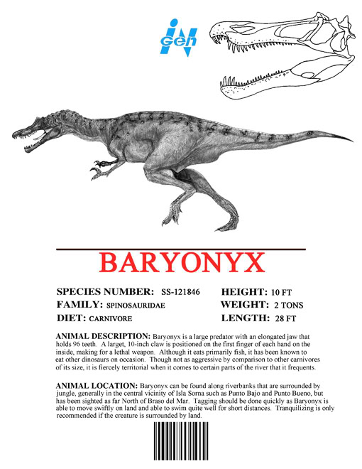 Image Ingen Dinosaur Info Sheets Baryonyx Jurassic Park Wiki