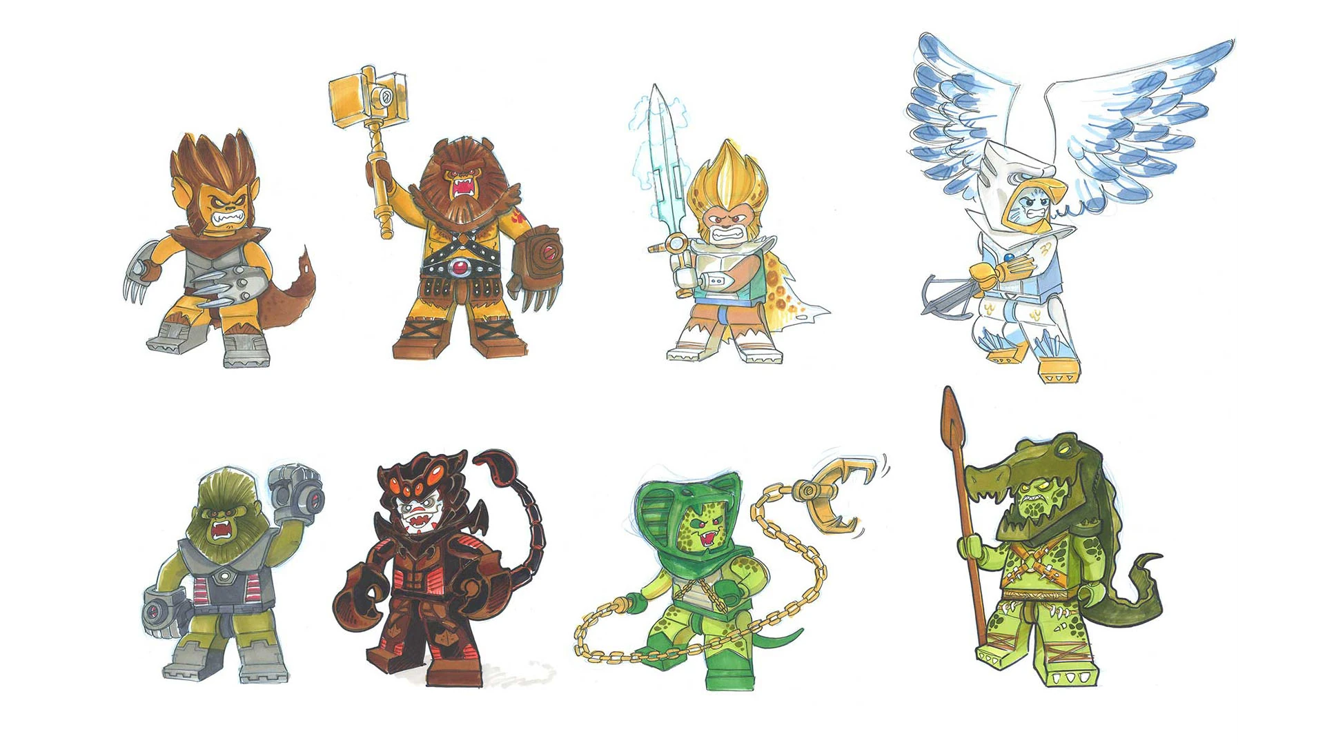 Image - AnimalKingdom-Characters-First-sketches.jpg | LEGO Legends of ...