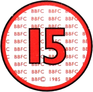 15 Rated Logo BBFC Classification Rating Stickers Labels 12, 15 Or 18