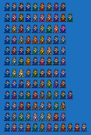 Image - MMWW-MegaMan-AllColors.png | MMKB | Fandom powered by Wikia