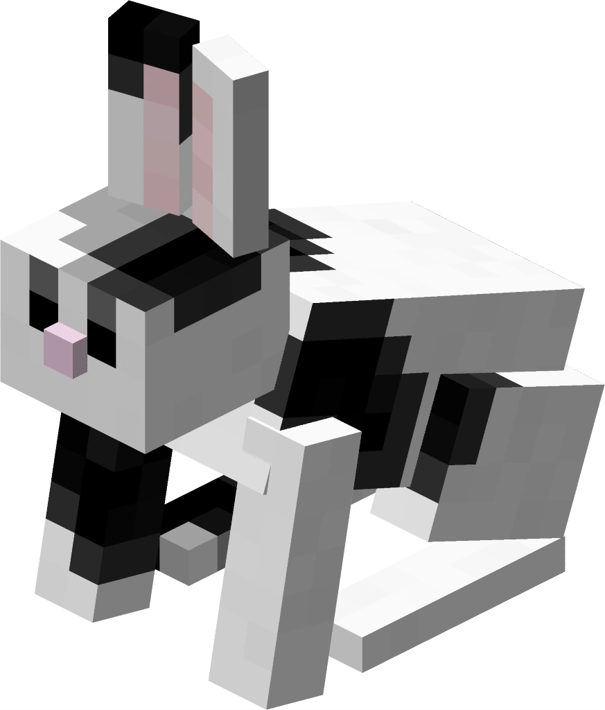 Imagen - Conejo blanco y negro.png | Minecraftpedia | FANDOM powered by ...