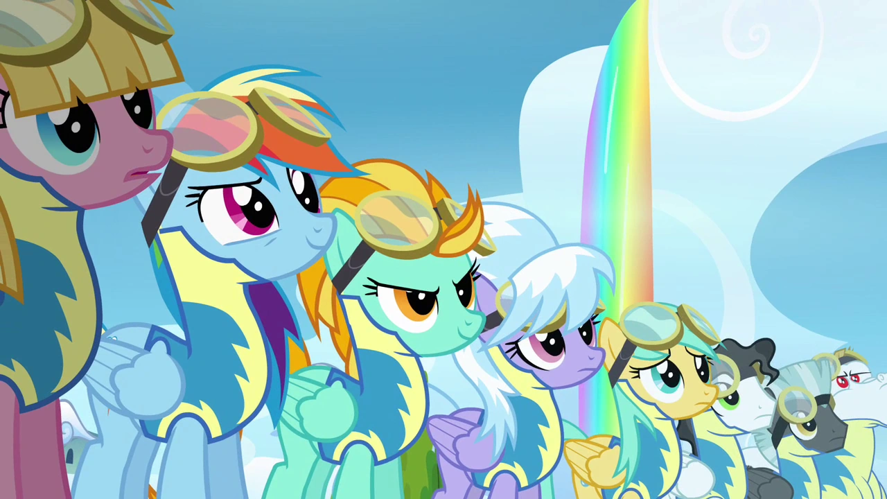 Image - Wonderbolt Trainees looking at the Dizzitron S3E7.png | My ...