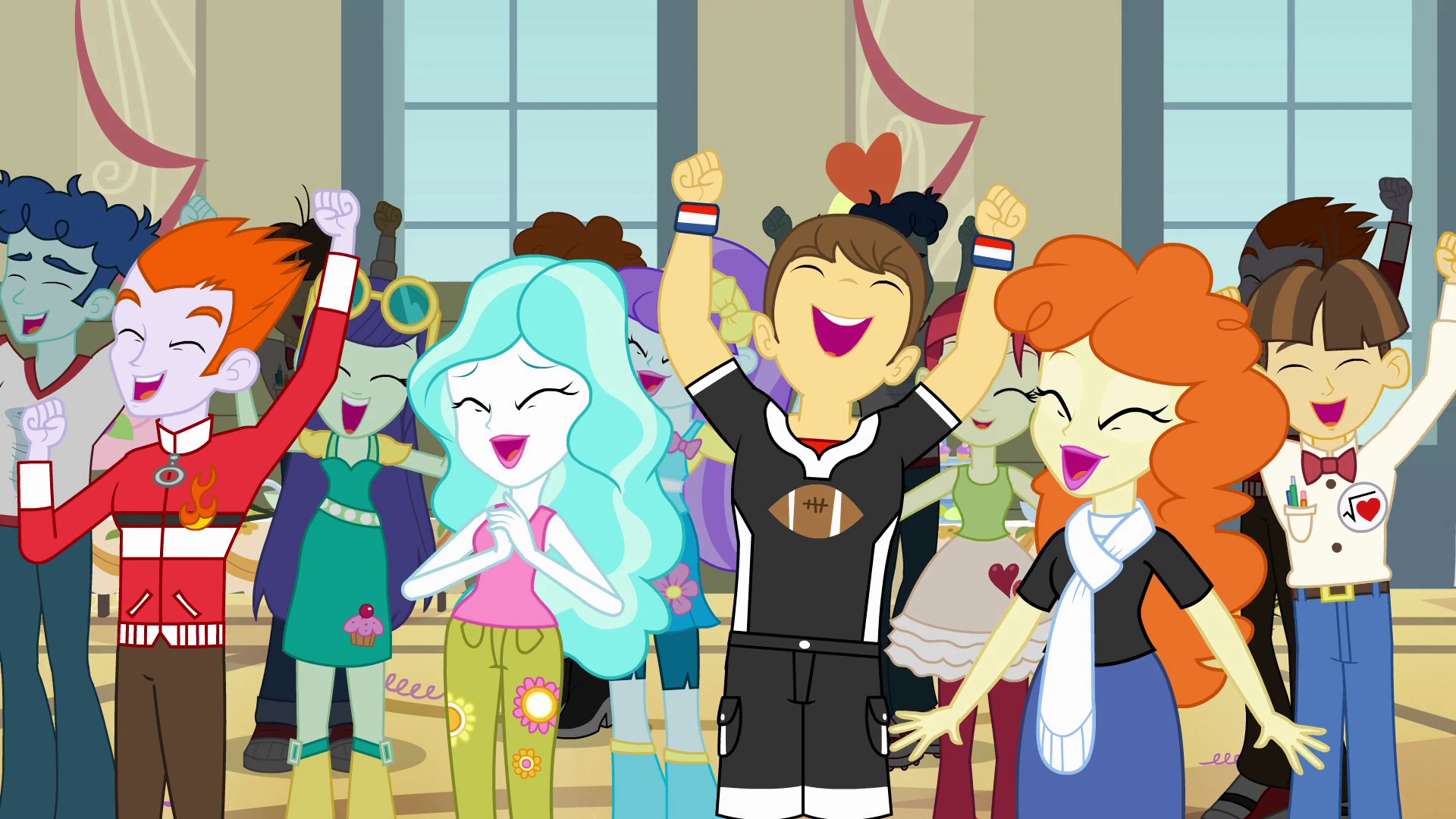 Image - Students cheering in gym EG.png | My Little Pony Friendship is ...