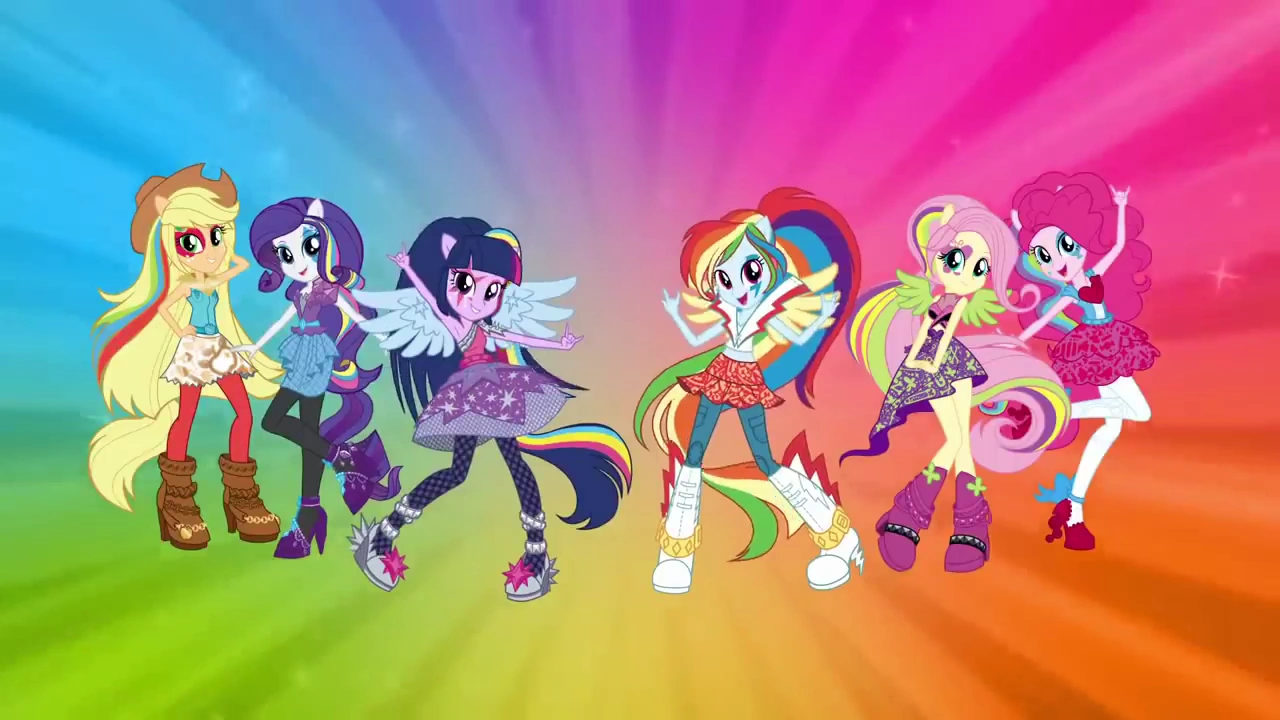 Image - Rainbow Rocks Mane 6 lineup.png | My Little Pony Friendship is ...
