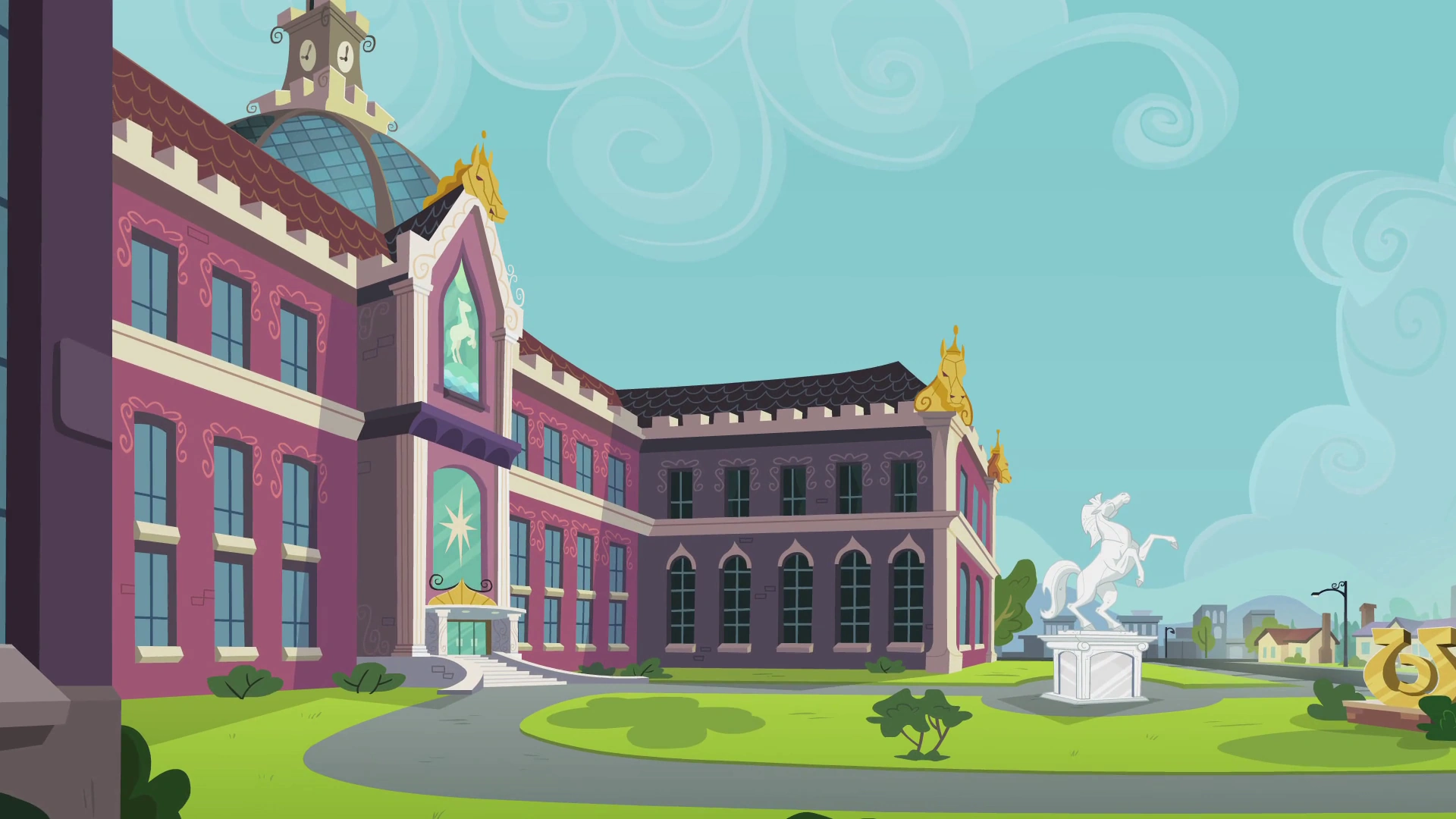 Image - Canterlot High School exterior shot EG.png | My Little Pony ...