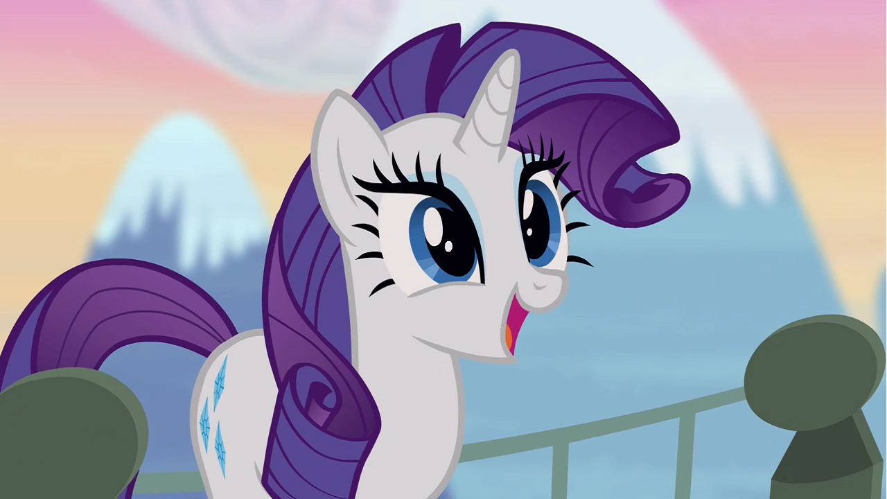 Image - Excited Rarity on bridge S4E03.png | My Little Pony Friendship ...