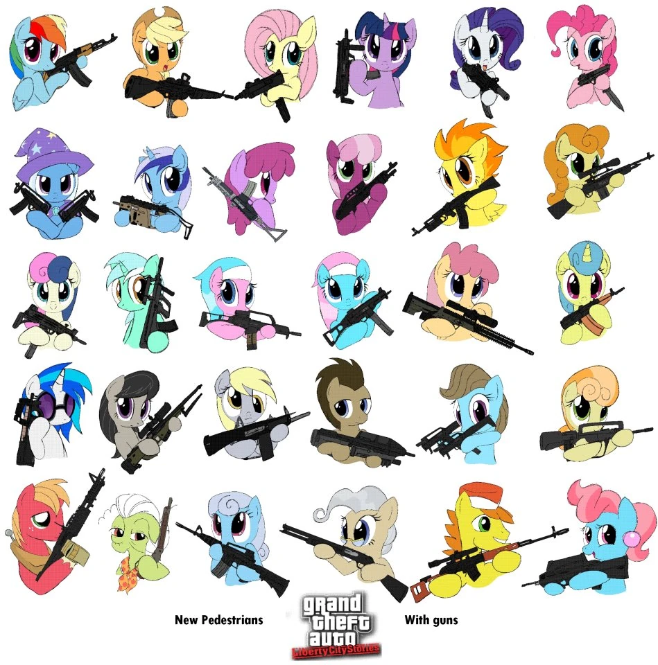 Image - FANMADE Ponies with guns.jpg | My Little Pony Friendship is ...