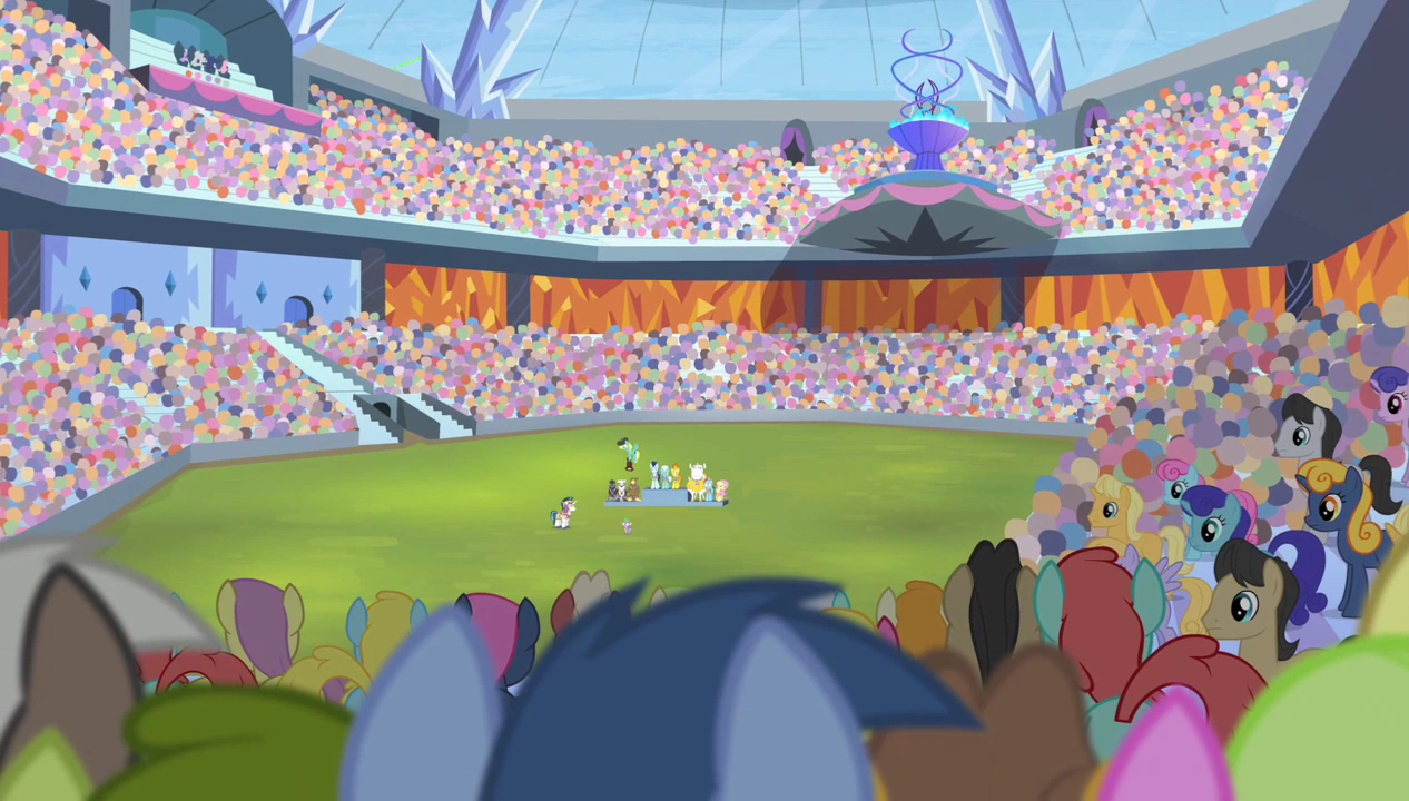 Image - Stadium crowd stricken with silence S4E24.png | My Little Pony ...