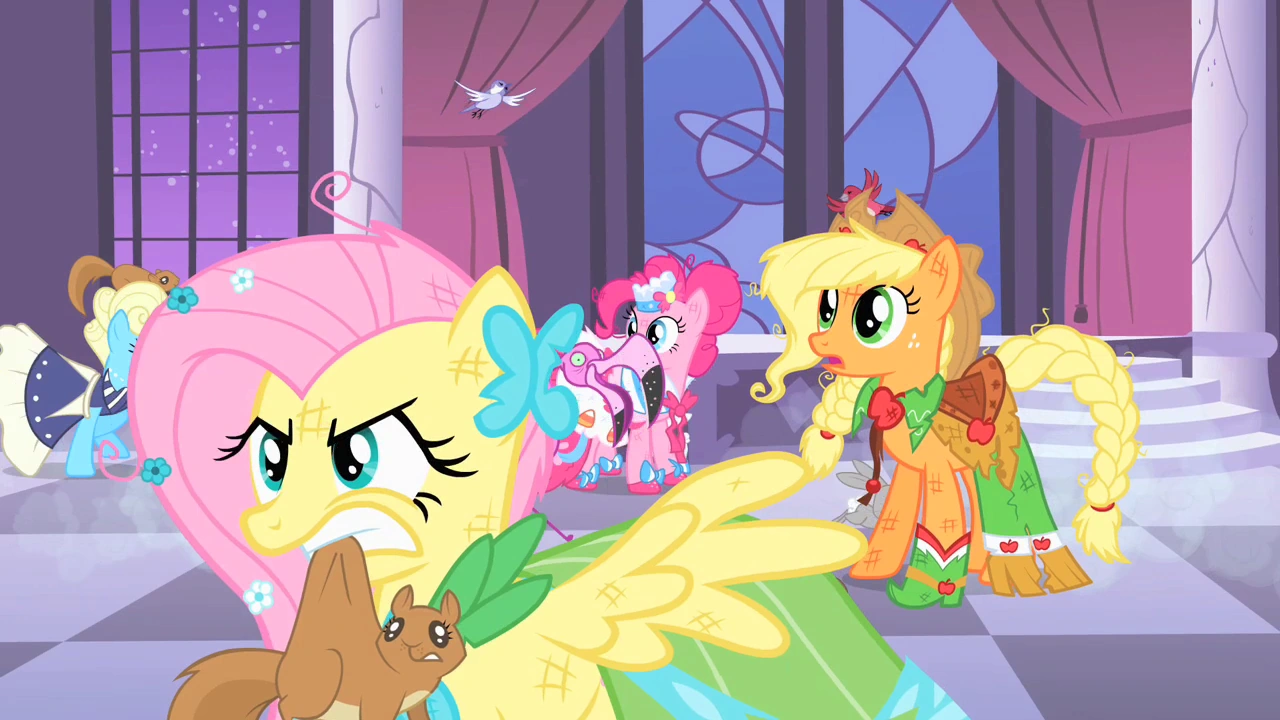 Image - Fluttershy holding a squirrel in her mouth S1E26.png | My ...