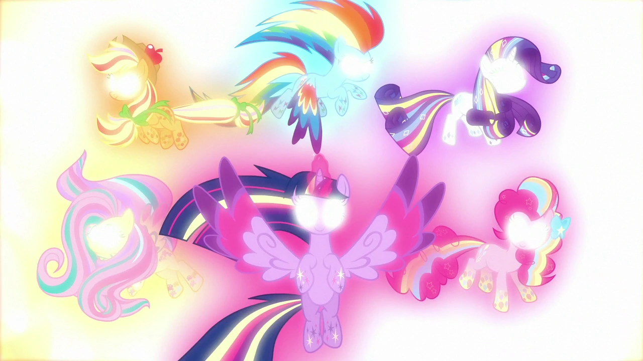 Image - Rainbow Power Mane Six's eyes glow white S5E13.png | My Little ...