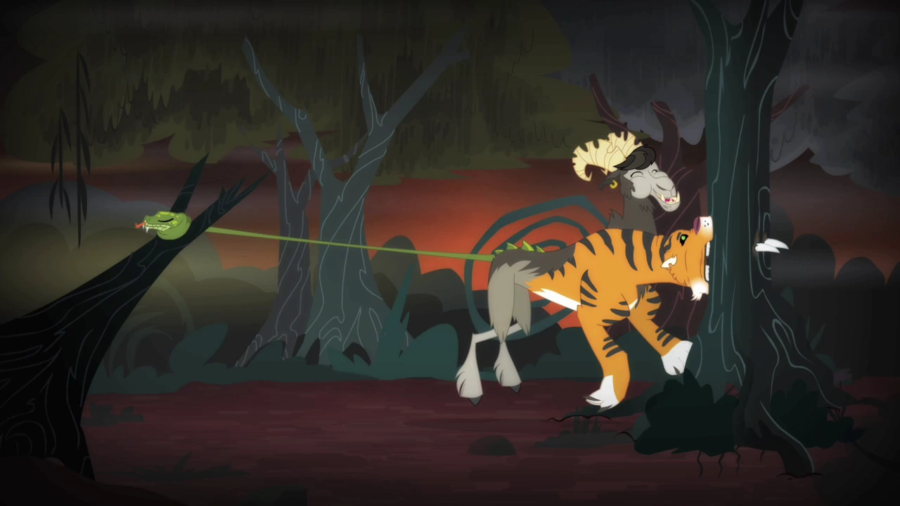 Image - Chimera stuck onto trees S4E17.png | My Little Pony Friendship ...