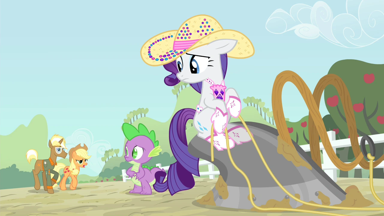 Image - Rarity and Spike sees Applejack and Trenderhoof S4E13.png | My ...