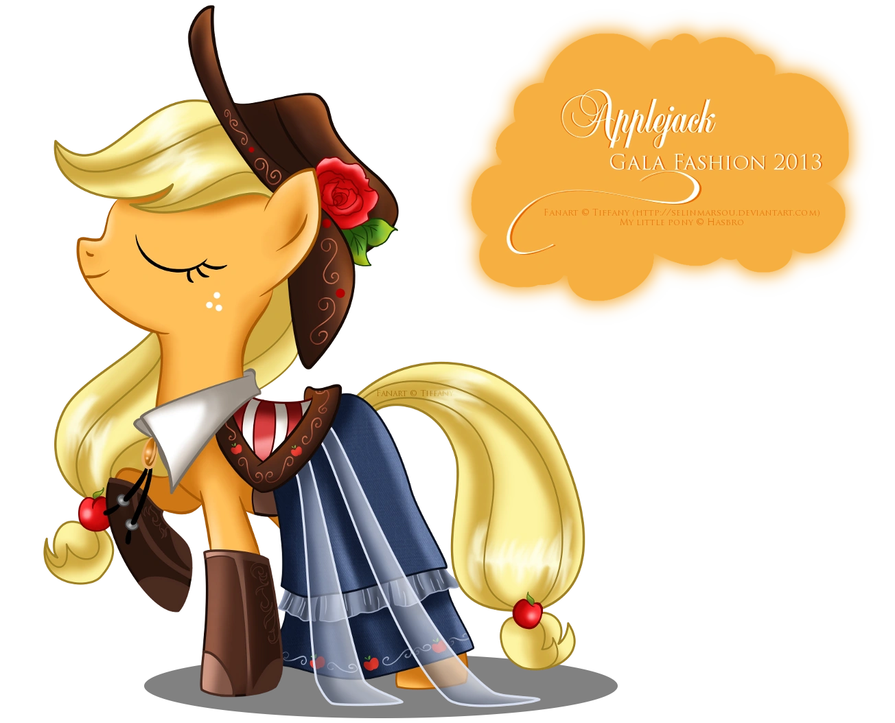 Image - Applejack Gala Fashion Dress by artist-selinmarsou.png | My ...