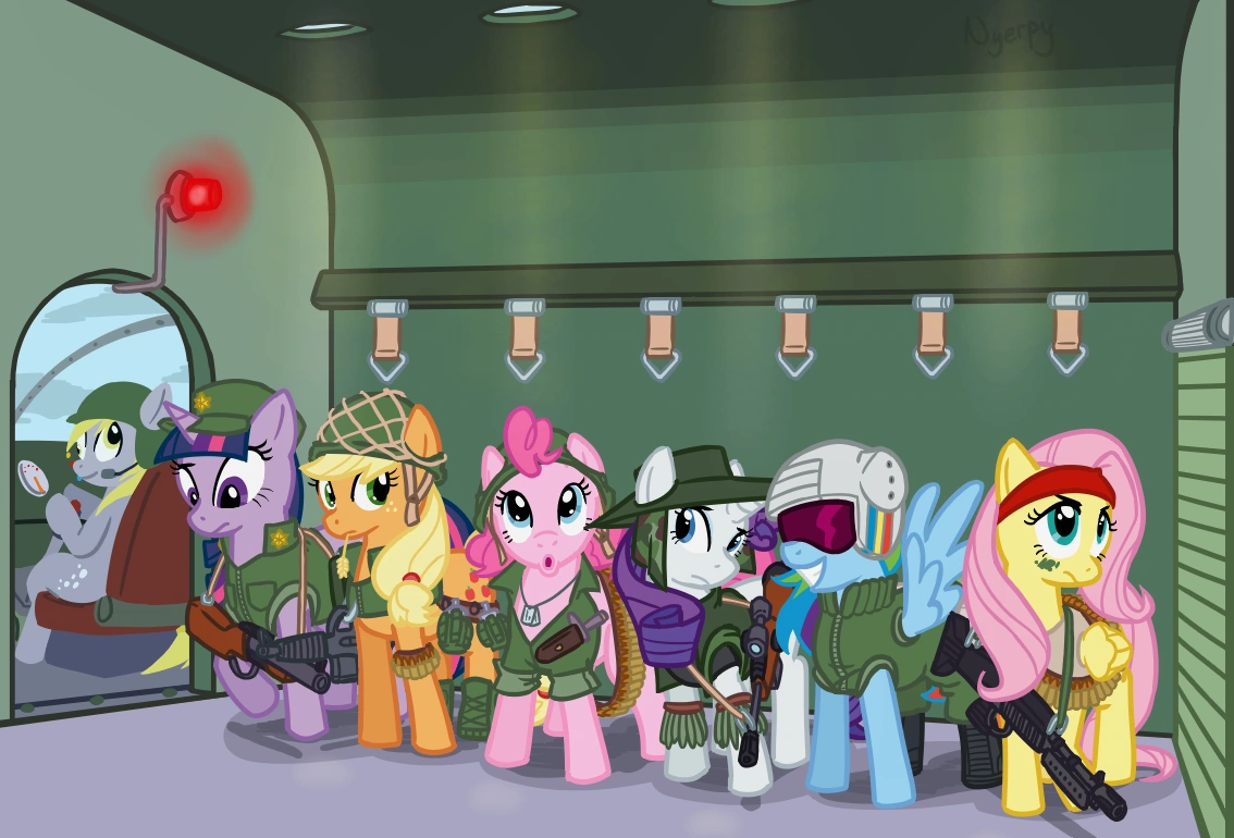Image - The mane six join the army.png | My Little Pony Fan Labor Wiki ...