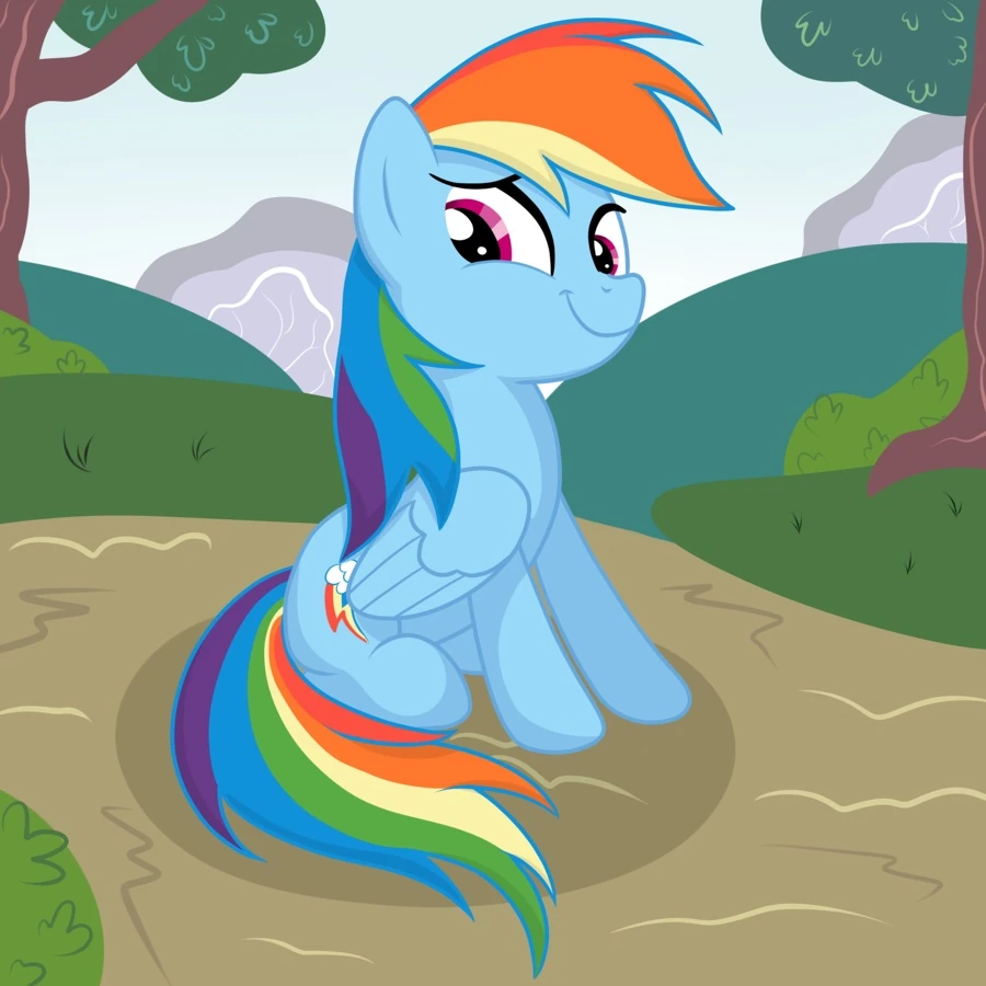 Image - Rainbow Dash sitting.jpg | My Little Pony Fan Labor Wiki ...
