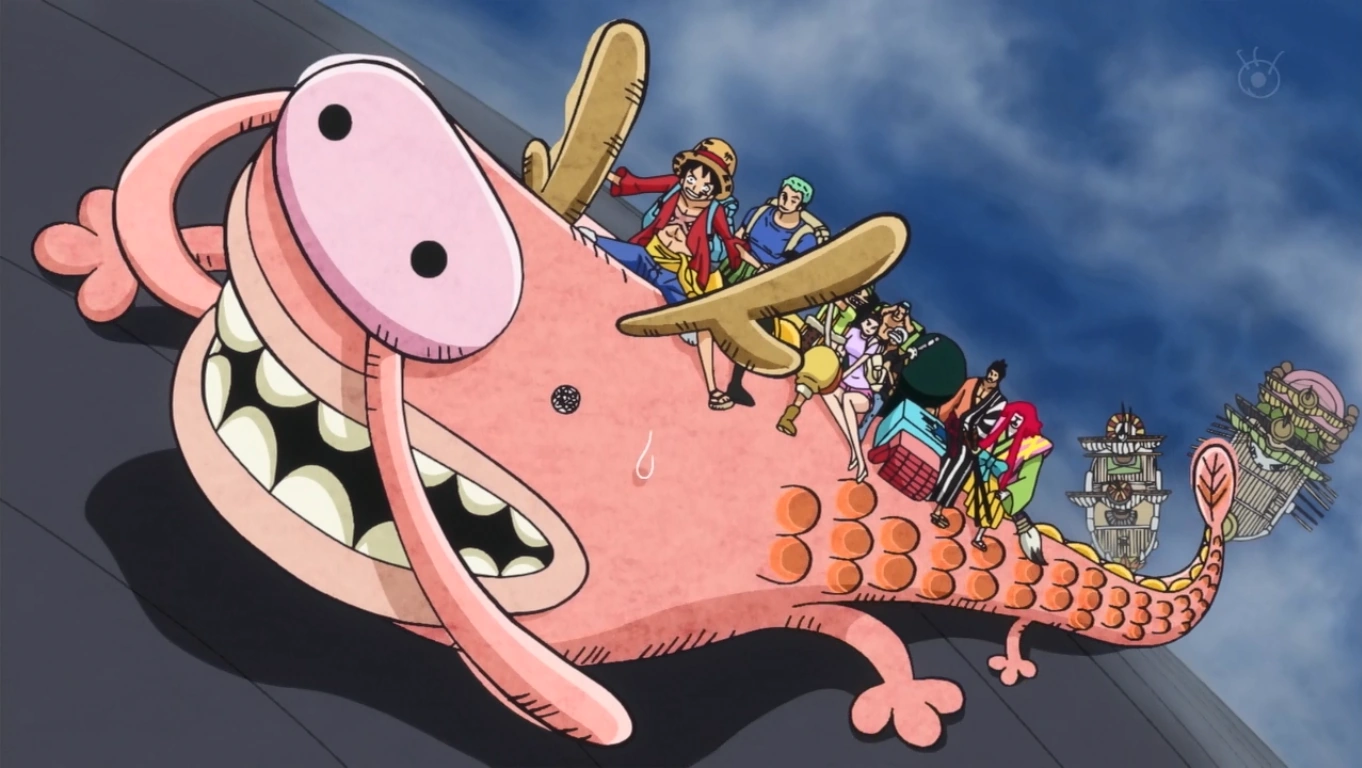 Archivo:Dragón escalando el elefante de Zou.png | One Piece Wiki ...