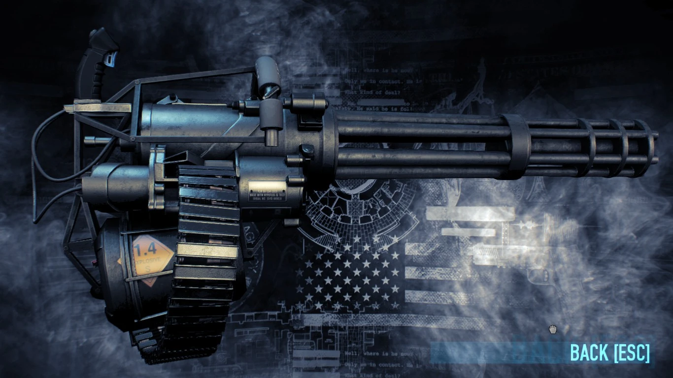 Vulcan Minigun Specs