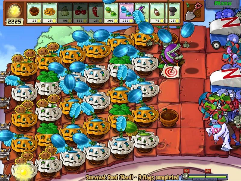 Survival: Roof (Hard) | Plants vs. Zombies Wiki | FANDOM powered by Wikia