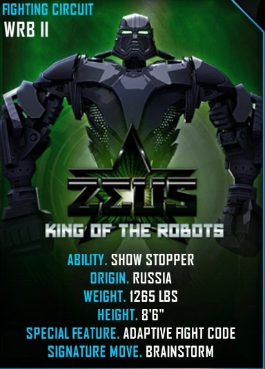 Image - Zeus card.jpeg | Real Steel Wiki | FANDOM powered by Wikia