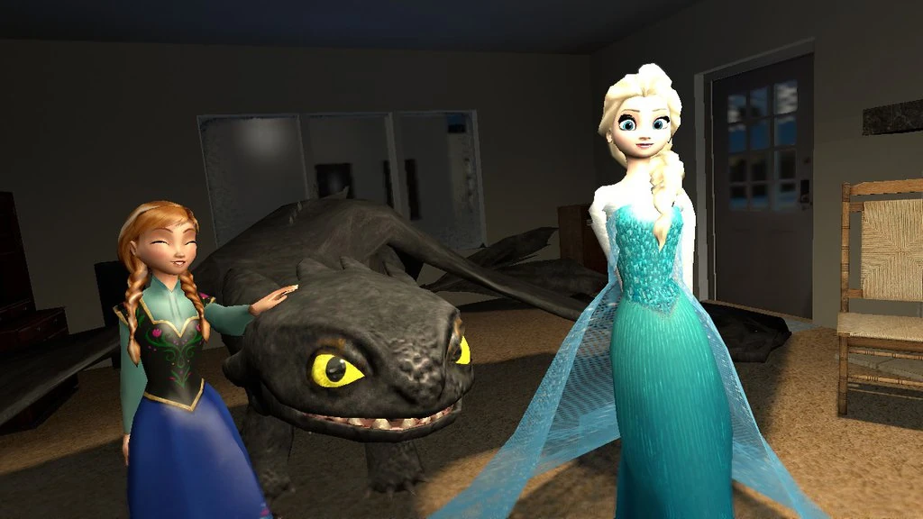 Image - Elsa anna and toothless by angelofdarkness500-d7xi4mr.jpg ...