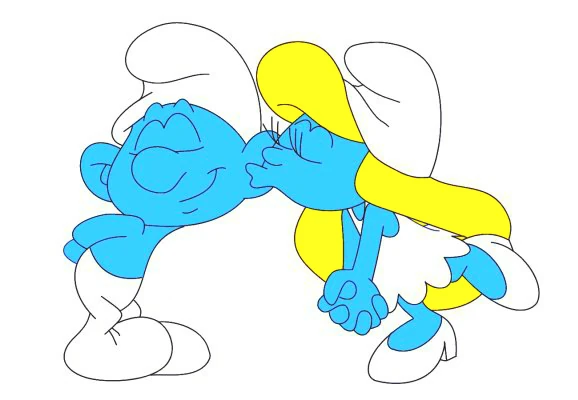 Image - Smurfette kissing clumsy.jpg | Smurfs Fanon Wiki | FANDOM ...