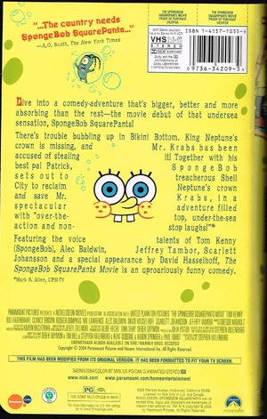 The SpongeBob SquarePants Movie (VHS) | Encyclopedia SpongeBobia ...
