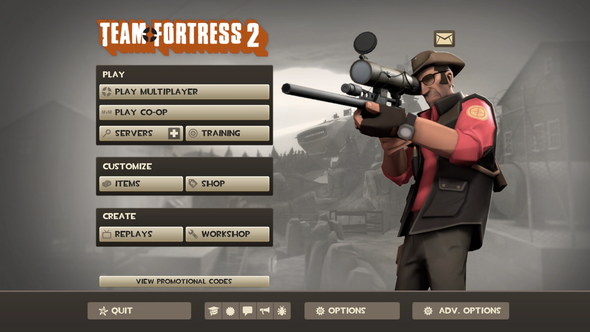 Image - Main menu with the Sniper TF2.png | Team Fortress Wiki | FANDOM ...