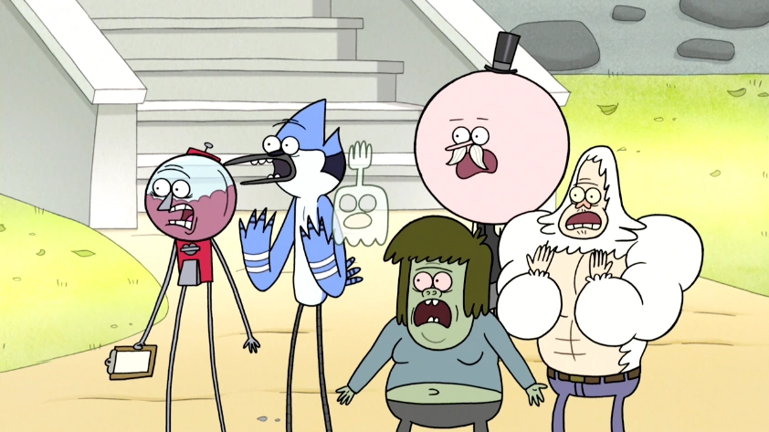 Image - S6E08.052 Everyone Shocked by Rigby's Action.png | Regular Show ...
