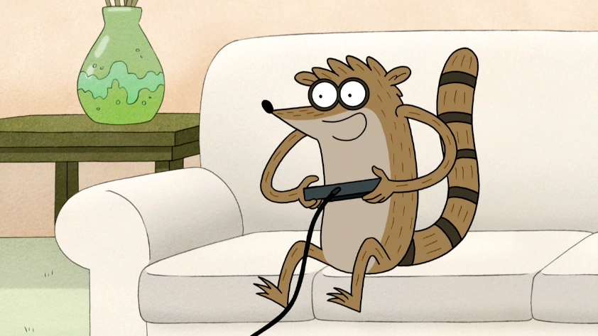 Image - S5E01.015 Rigby Happily Playing Video Games.png | Regular Show ...